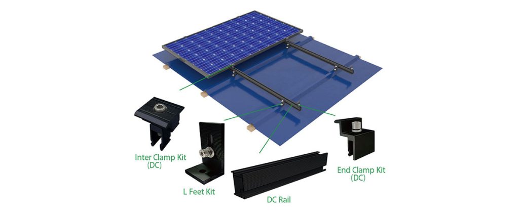 MRac DC H50 Rail Roof Solar PV Mounting System - Enerom